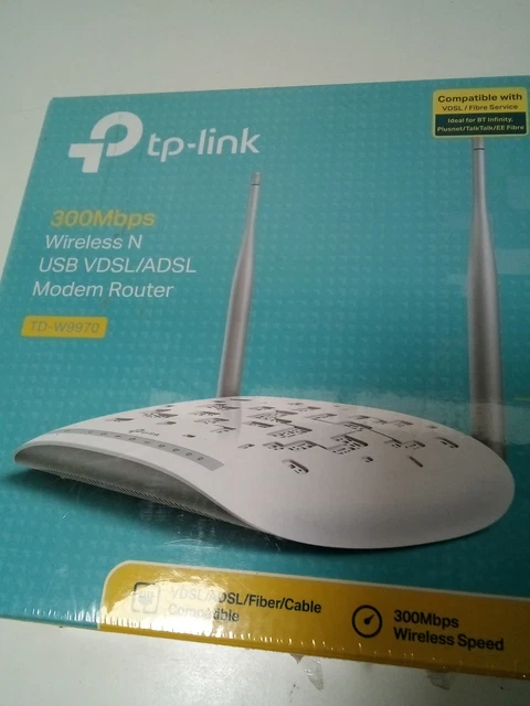 TP-LINK TD-W9970 300MBPS Wireless N USB VDSL/ADSL Modem Router - NEW £ ...