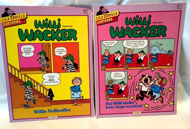 COMIC MIX ZUM raussuchen Willi Wacker LILA GORILLA CARTOONS Band 3 & 5 ...