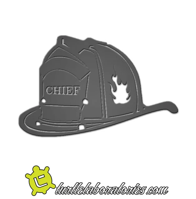 CHIEF FIRE HELMET Metal Wall Sculpture Art Hanging Home Deco $40.00 ...