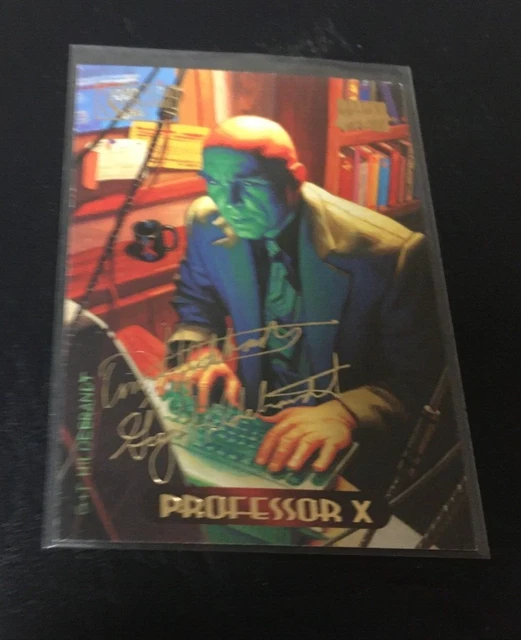 PROFESSOR X 1994 Marvel Masterpieces GOLD FOIL SIGNATURE SERIES INSERT ...