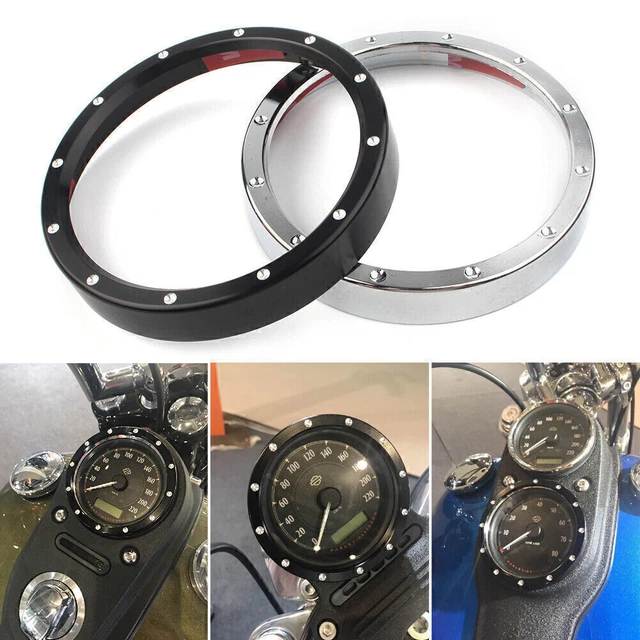 SPEEDOMETER GAUGE BEZEL Trim Ring Fit Harley Sportster XL883 Street Bob ...