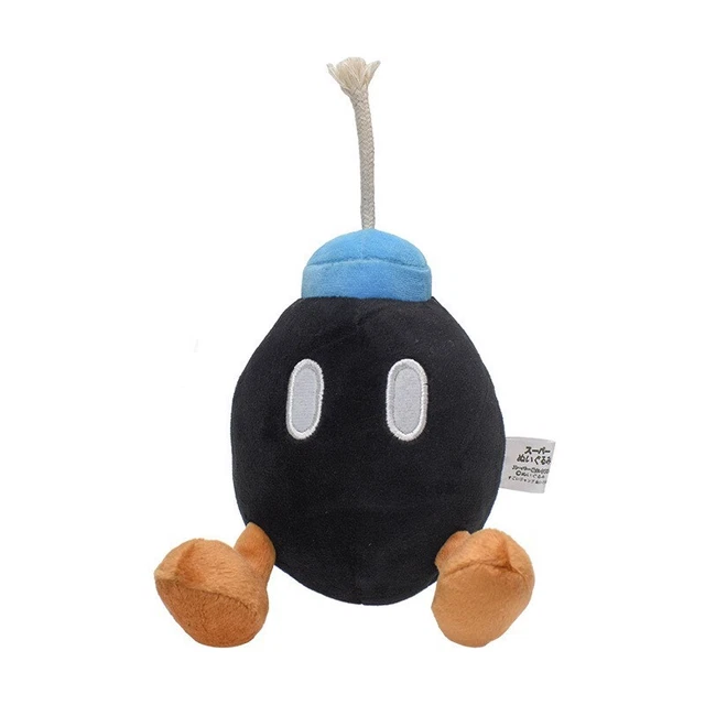 SUPER MARIO BROS Plush Bob-omb Bomb Soft Toy Stuffed Animal Teddy Black ...