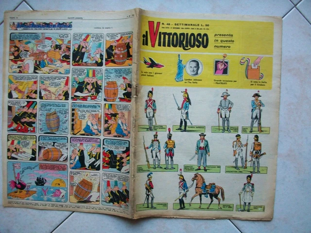IL VITTORIOSO=N° 48 Del 27 Novembre 1964=Con Soldatini Da Ritagliare ...