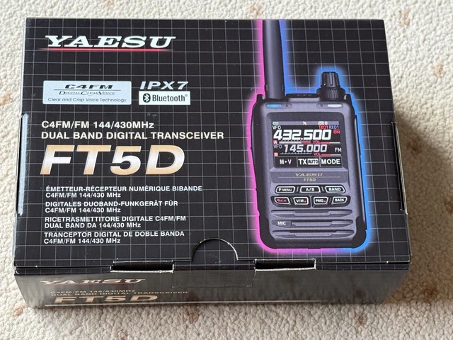 NEW YAESU FT5D Black C4FM/FM 144/430MHz Portable Dual Band Digital Transceiver £235.00 - PicClick UK