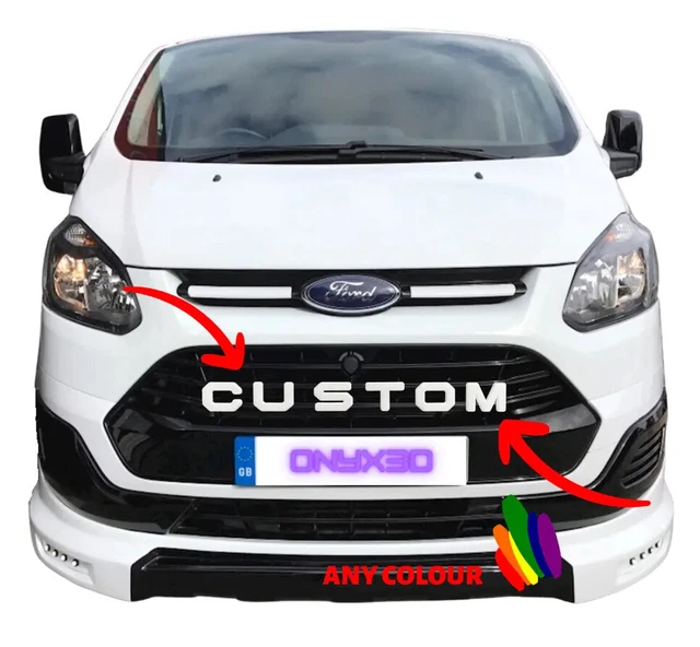 FORD TRANSIT CUSTOM Grille Grill Letters logo badge 3D. 2014-2018 £29. ...