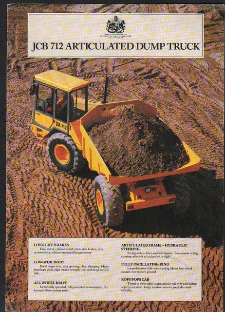JCB &712& ARTICULATED Dump Truck Brochure Leaflet £6.00 - PicClick UK