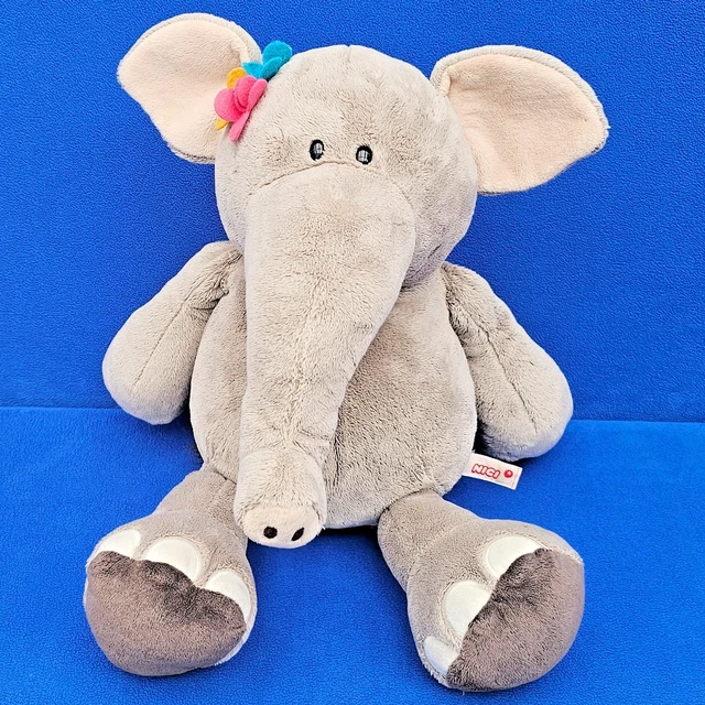 NICI ELEPHANT PRISCILLA Summer Soft Toy 45Cm Soft Toy Elephant Grey ...