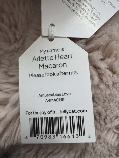 JELLYCAT AMUSEABLE ARLETTE heart macaron BNWT £25.00 - PicClick UK