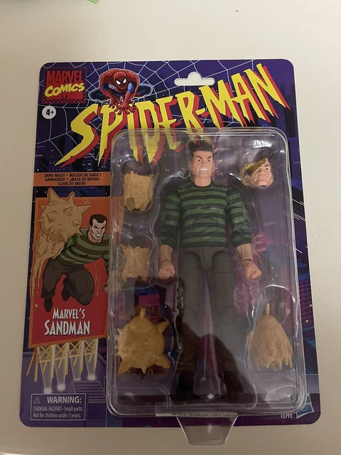 FIGURINE ARTICULÉE HASBRO Marvel Legends SANDMAN Spider-Man Retro ...