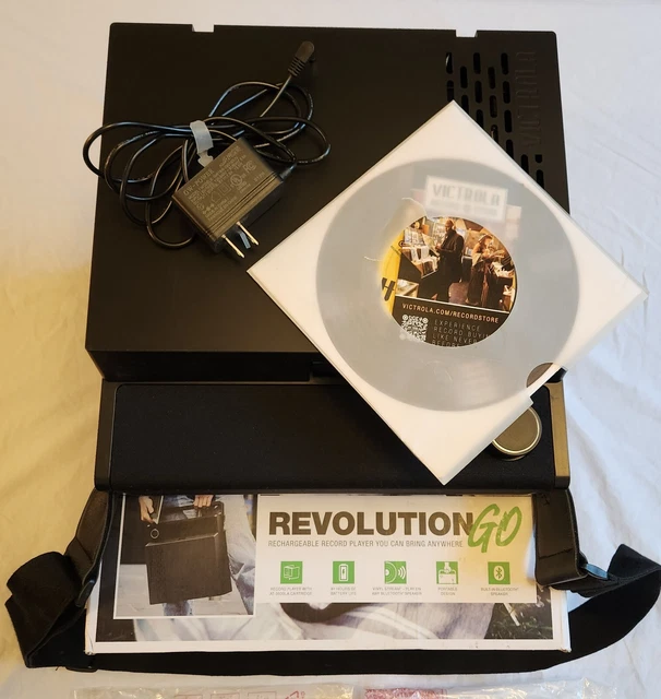 VICTROLA REVOLUTION GO Portable Bluetooth Record Player Model VSC-750SB ...