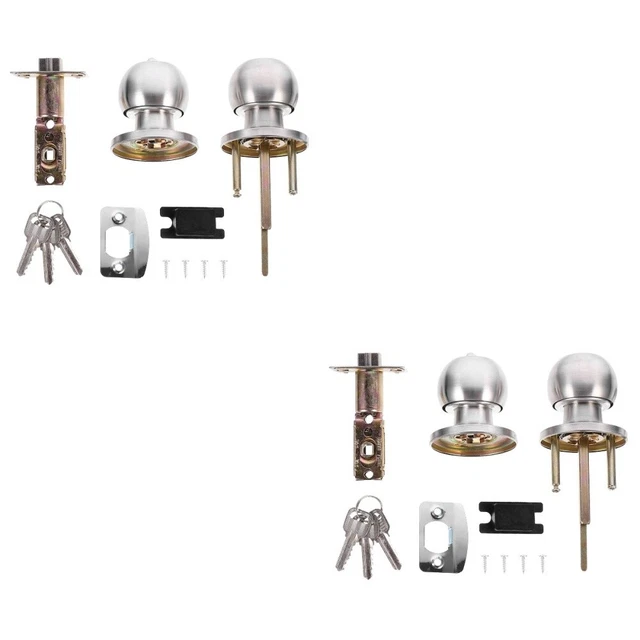 2 SET VERROU Levier De Porte D'intimité Poignée Verrouillable Serrures EUR 30,35 - PicClick FR