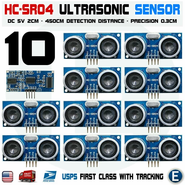 10PCS HC-SR04 ULTRASONIC Sensor Module Measuring Arduino Raspberry pi ...
