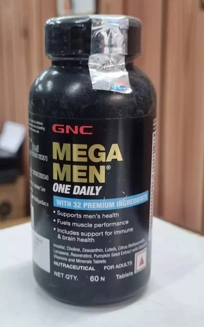GNC MEGA MAN ONE DAILY Multivitamin Immunity Booster 60 Tablets Fast ...