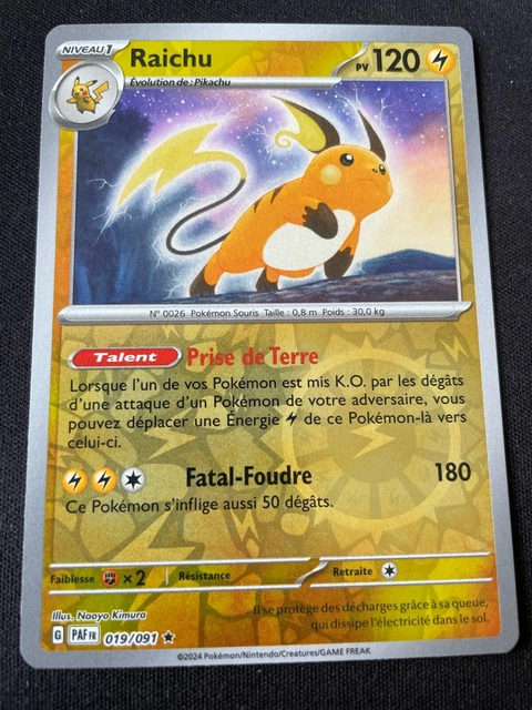 RAICHU REVERSE - EV4.5:Destinées de Paldea - 019/091 - Carte Pokémon FR Neuve EUR 1,50 - PicClick FR