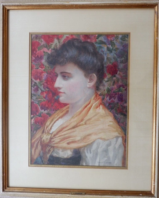 PRE RAPHAELITE PORTRAIT Study. 19th Century Watercolour by David ...