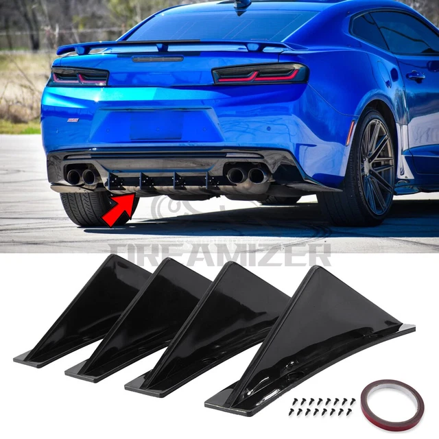 FOR CHEVROLET CHEVY Camaro Rear Diffuser Bumper Fins Spoiler Lip ...