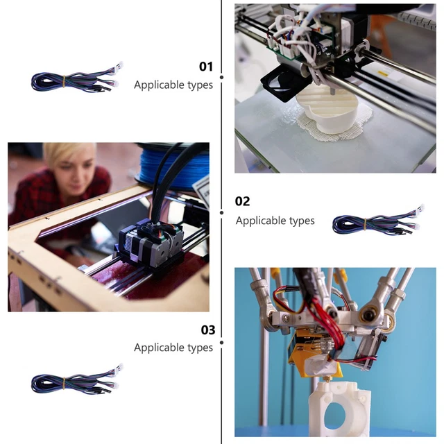5 PCS STEPPER Motor Cable and Connector Cnc for 3D Printer Machines $21 ...