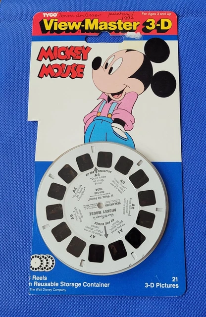 DISNEY DISNEY'S MICKEY Mouse Cartoons Cartoon view-master 3 Reels open ...