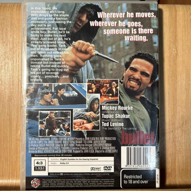 BULLET DVD 1996 Tupac Shakur Mickey Rourke (S6.9) £11.74 - PicClick UK