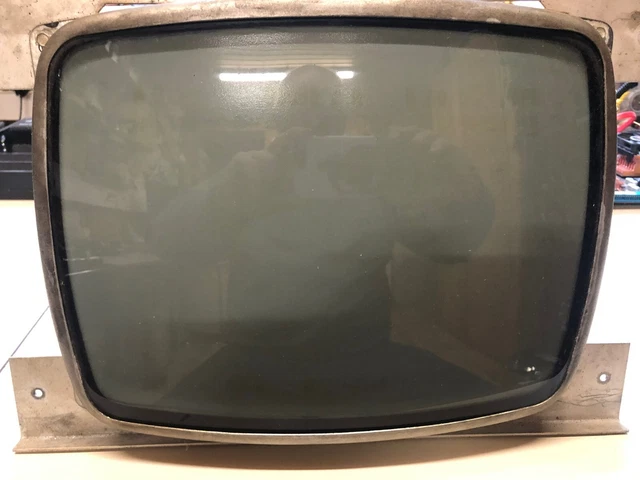 MONITOR ANALOGICO VINTAGE CRT tubo marrone tubo catodico EUR 99,00 ...