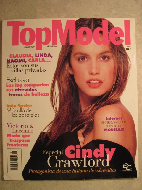 1996 MEXICO APRIL Elle Top Model Magazine Issue #1 Supermodel Cindy ...