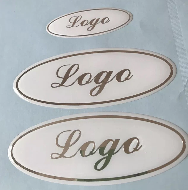 FORD FOCUS RS MK2 Gel Domed Badge Overlays White / Chrome £21.52 ...