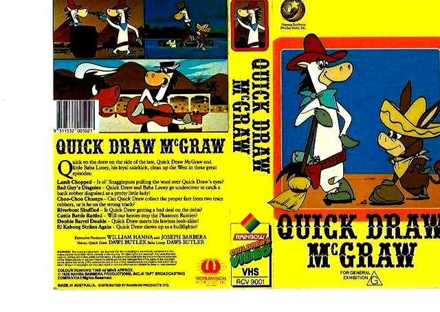 QUICK DRAW MCGRAW ~World Vision~ Vhs Video Pal~ A Rare Find ~Rainbow ... QUICK DRAW MCGRAW ~World Vision~ Vhs Video Pal~ A Rare Find ~Rainbow ...