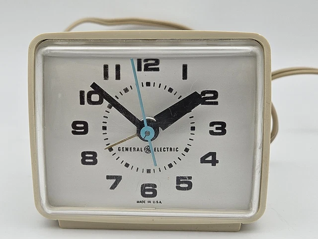 VINTAGE GENERAL ELECTRIC Alarm Clock Model 7369 GE Made in USA Tested ...