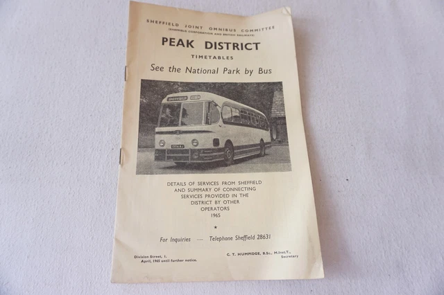 1965 PEAK DISTRICT Sheffield Transport Bus Timetable EUR 28,51 ...