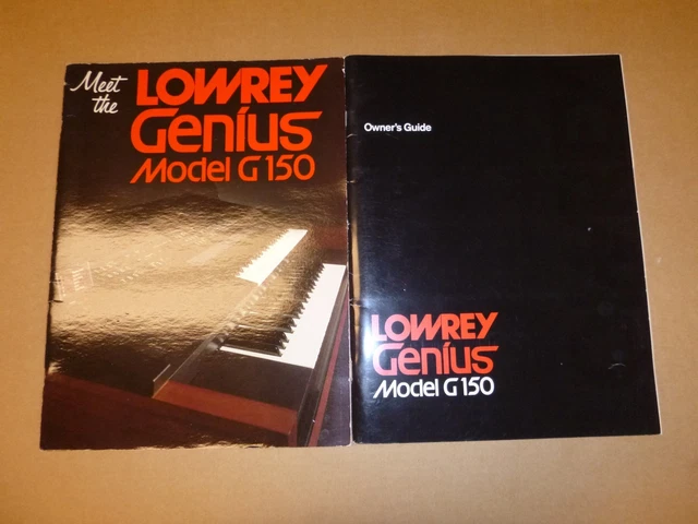 MANUEL DU PROPRIÉTAIRE d'orgue authentique LOWREY série Genius modèle G ...