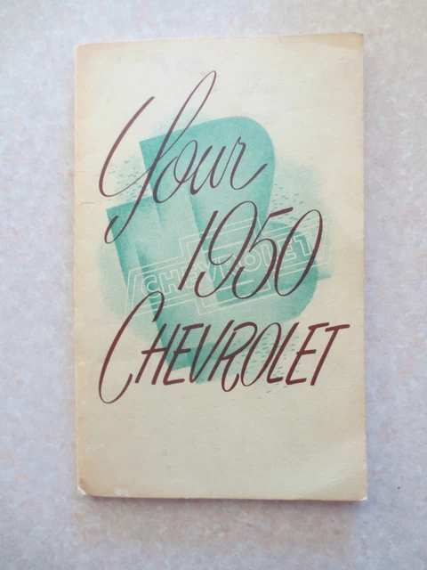 ORIGINAL 1950 CHEVROLET Motor Cars owners manual - Chev passenger cars ...