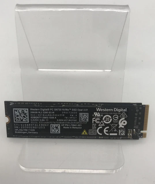 WESTERN DIGITAL PC SN730 256GB SDBQNTY-256G-1006 A SSD M.2 2280 OPAL ...