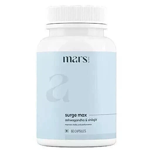 MARS BY GHC Surge Max Contains Shilajit, Ashwagandha, 60Cap £13.27 ...