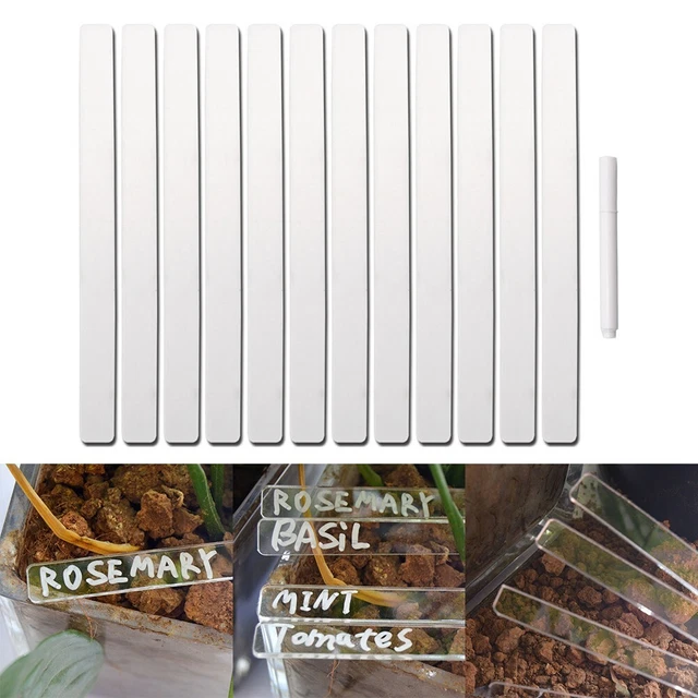 CLEAR PLANT LABELS Ecofriendly Acrylic Tags for Gardens and Vegetables ...