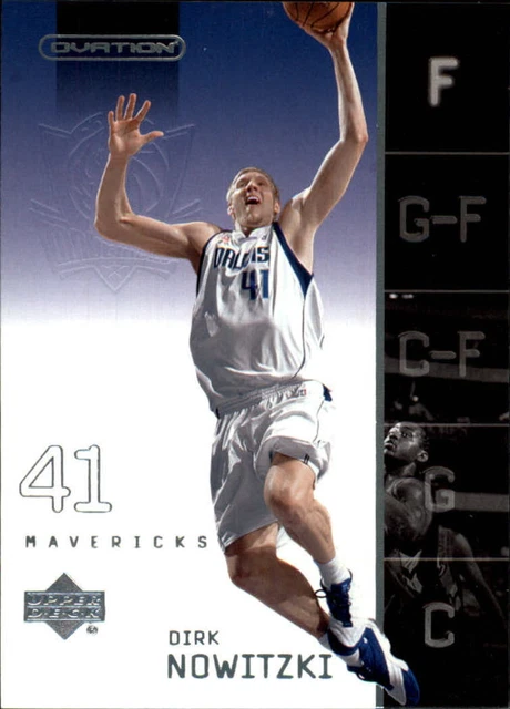 2002-03 UPPER DECK Ovation Dallas Mavericks carte basket-ball #14 Dirk ...