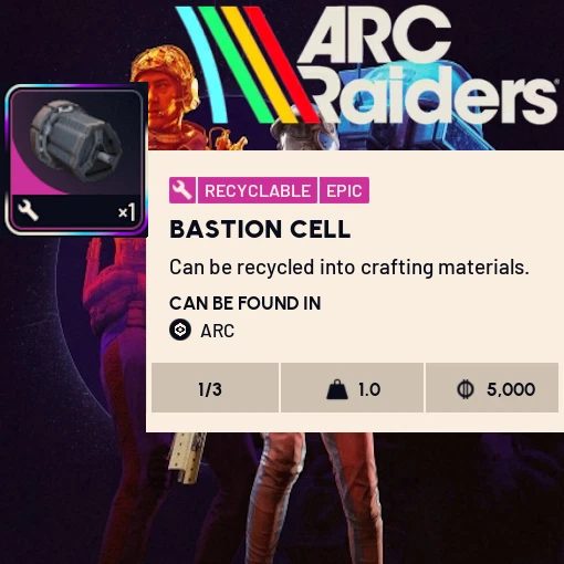 ARC RAIDERS - Resources - BASTION CELL - PC/Xbox/PS5 £1.29 - PicClick UK