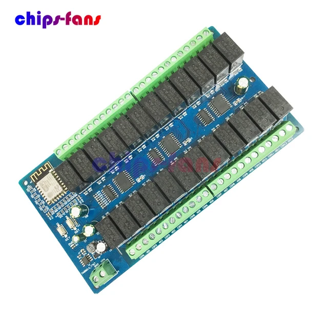 ESP8266 WIFI 24 Channel 10A Relay Module ESP-12F Development Board DC ...