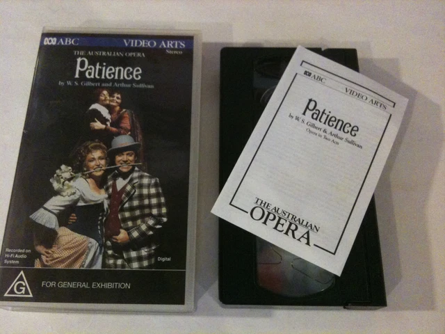 THE AUSTRALIAN OPERA 'Patience' 1995 PAL vhs Video - Gilbert & Sullivan $4.99 - PicClick AU