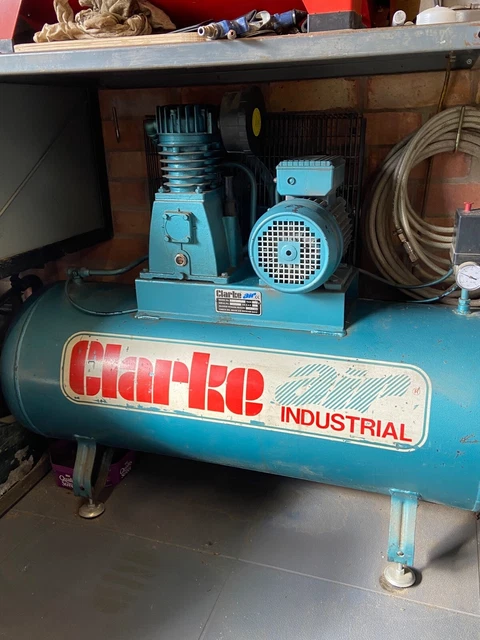 CLARKE INDUSTRIAL AIR Compressor - SE160150 240v 150litre tank £280.00 ...