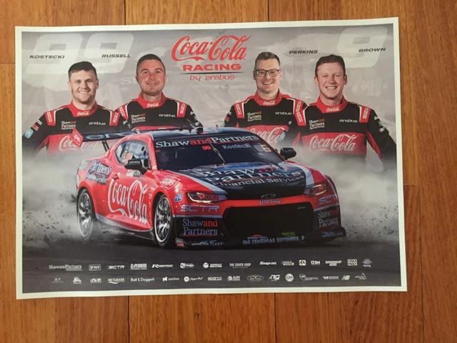 2023 COCA-COLA RACING by erebus Endro poster- all 4 Drivers Sandown ...