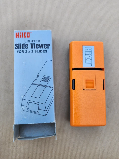 VISIONNEUSE DE DIAPOSITIVES Hitco vintage N°717 orange avec boîte EUR 8 ...