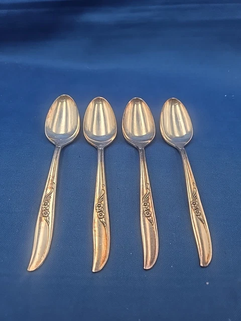LOT OF 4 Oneida/Wm Rogers JENNIFER-ADA Silverplate Teaspoons 6" $22.00 ...