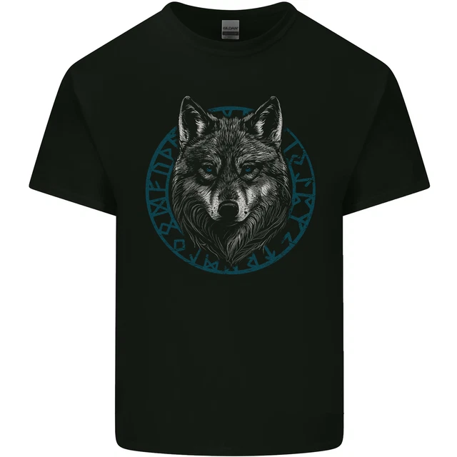 A WOLF EN Viking Symboles Texte Valhalla Homme Coton T-Shirt EUR 12,70 ...