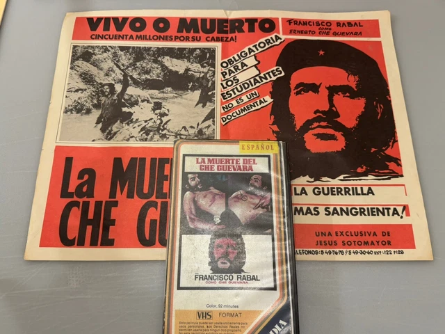 VINTAGE LA MUERTE Del Che Guevara Movie VHS Tape & Sheet Poster ...