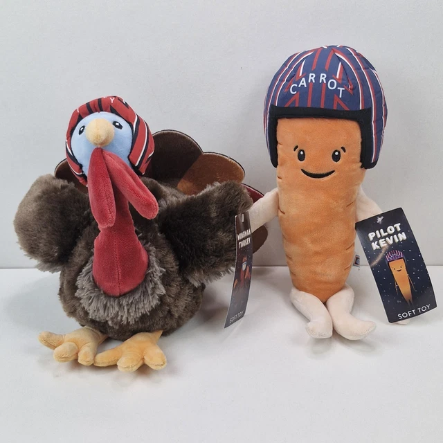 ALDI TOP GUN pilot kevin carrot & wingman turkey christmas 2020 soft ...