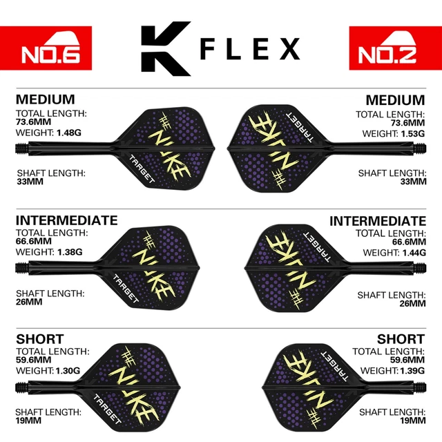 TARGET DARTS LUKE Littler K Flex Flights and Shaft System, No.6 ...