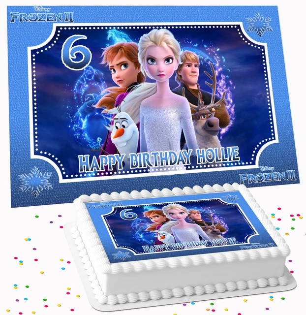 FROZEN 2 PERSONALISED Birthday Party Icing Edible Costco Cake Topper R1 ...