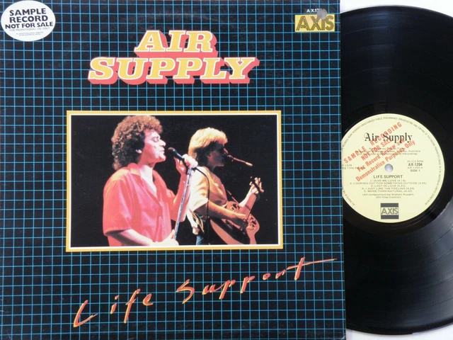 RARE DJ PROMO Record Album Air Supply *Life Support* Oz-Only Axis 1976 ...