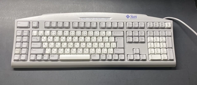 SUN 320-1307 TYPE-6 USB Keyboard, Japanese Key Layout, YELLOWED, tested ...
