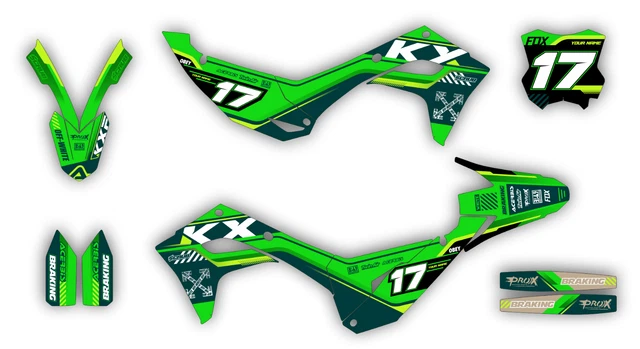 KAWASAKI KX450 2024-2025 KX250 2025 Graphics Decals Stickers SCRUB EUR ...